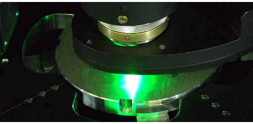 Air bearing helical drilling optics